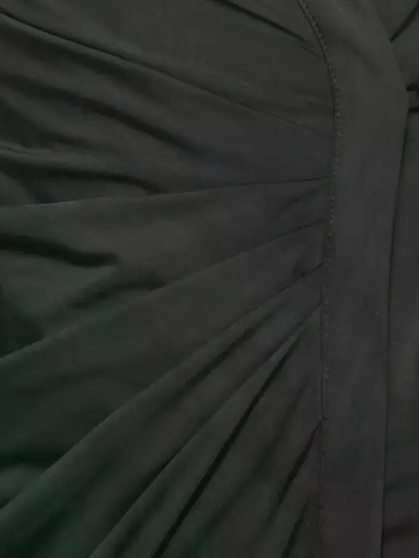 L'Agence Draped Wrap Midi Dress