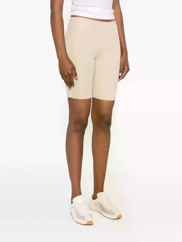 AUTRY Logo Detail High-rise Shorts - Neutrals