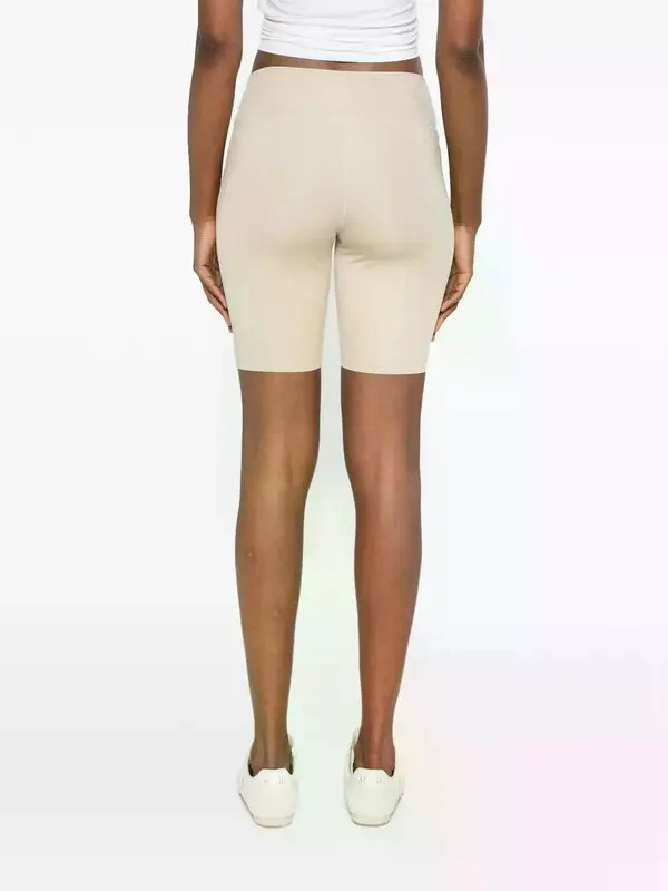 AUTRY Logo Detail High-rise Shorts - Neutrals