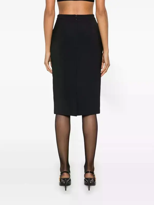 Elisabetta Franchi Logo Plaque Pencil Midi Skirt