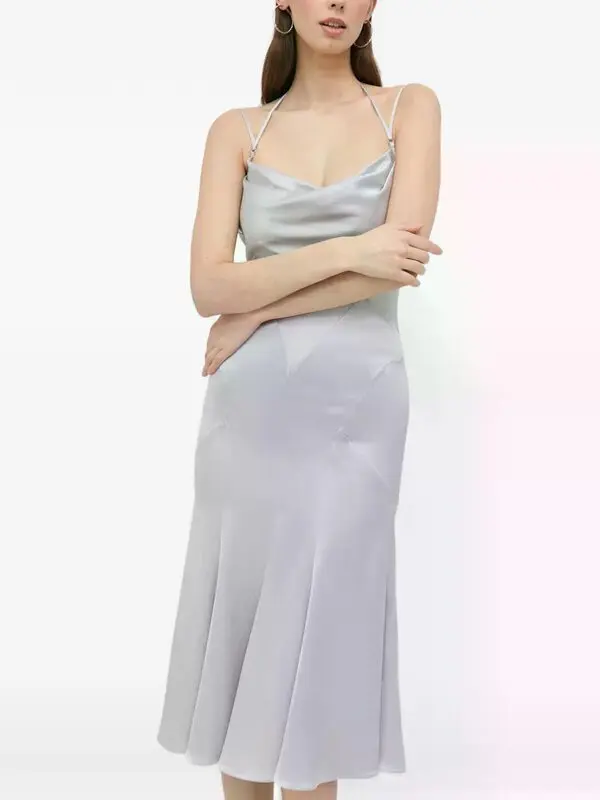 TRUSSARDI Cowl-neck Paneled Midi Dress