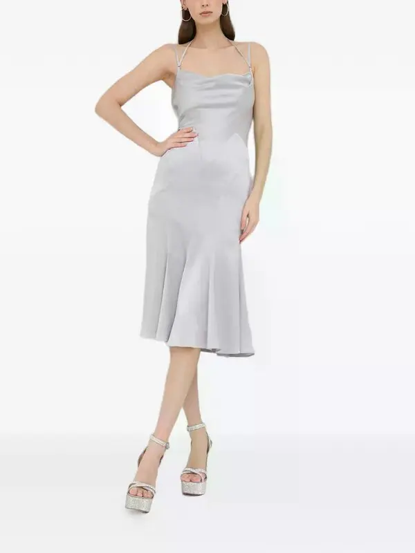 TRUSSARDI Cowl-neck Paneled Midi Dress