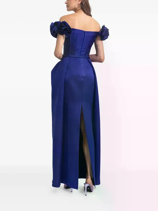 GEMY MAALOUF Ruffled Off-shoulder Structured Maxi Dress