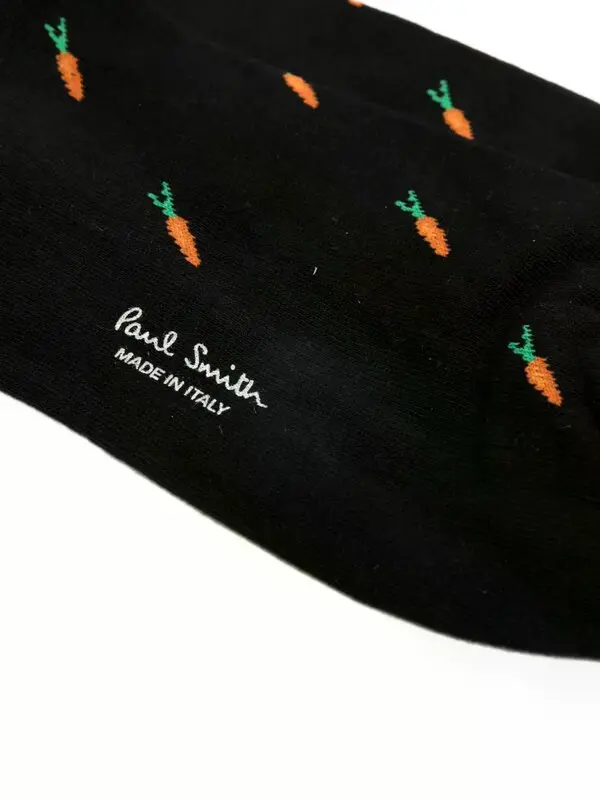 Paul Smith Carrot Patterned Socks - Black