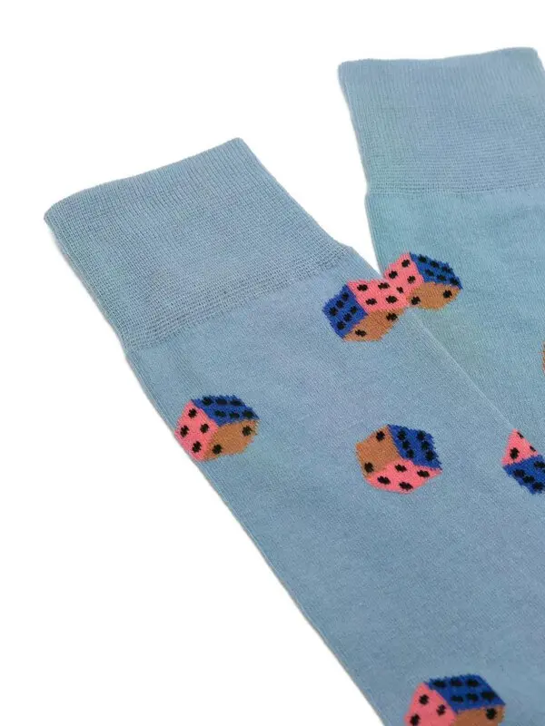 Paul Smith Dice Pattern Crew Socks - Blue