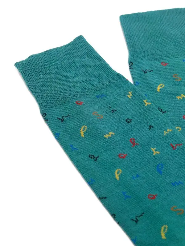Paul Smith Meribel Logo-pattern Crew Socks - Blue