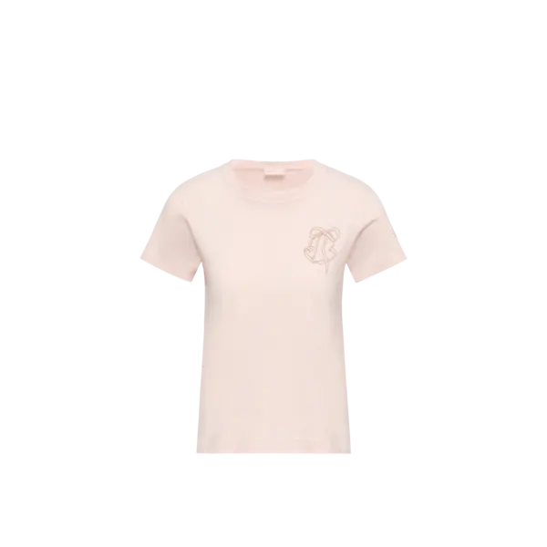 Moncler Embroidered Logo T-shirt - Pink