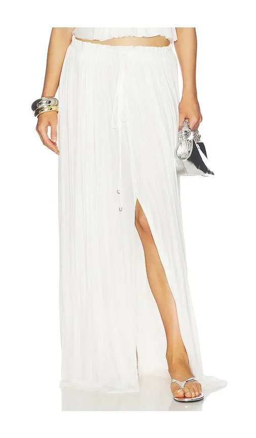 Hanne Bloch Silk Tulle Maxi Skirt - Ivory