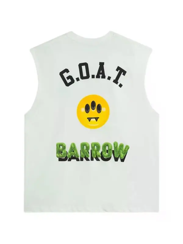 BARROW Sleeveless Graphic Tank Top - White