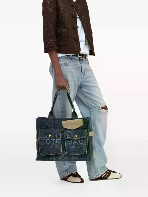 Marc Jacobs Denim Suede-pocket Tote Bag