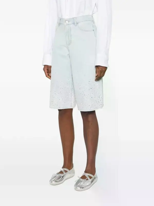 Maje Rhinestone Embellished Bermuda Shorts
