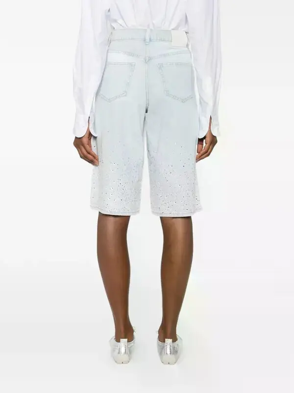 Maje Rhinestone Embellished Bermuda Shorts