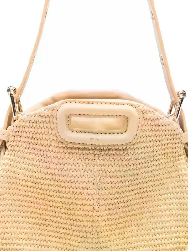 Maje Miss M Fringed Shoulder Bag With Raffia Effect
