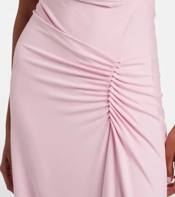 Simkhai Acacia Ruched Jersey Maxi Dress - Pink