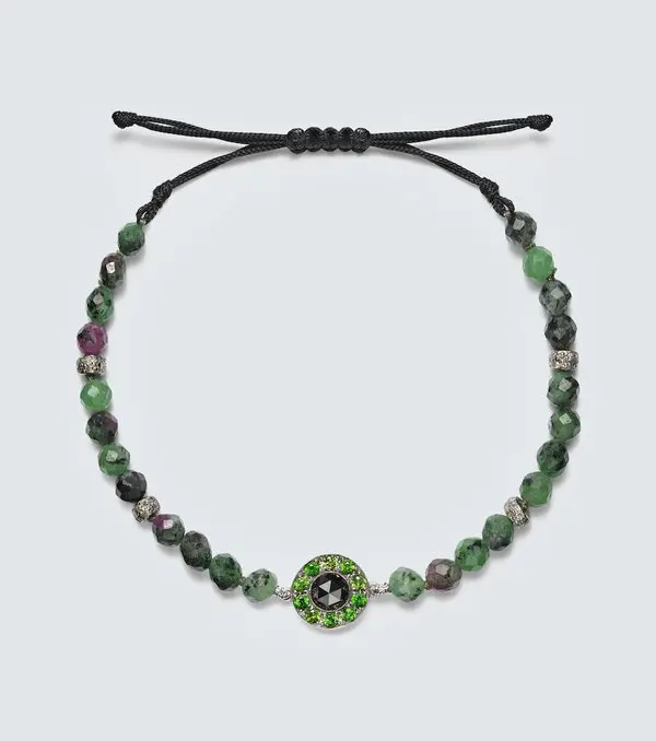 Ileana Makri Orbit Bracelet With Gemstones - Silver