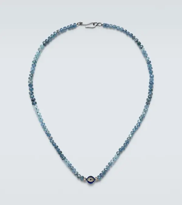 Ileana Makri Sterling Silver Beaded Necklace With Gemstones - Multicoloured
