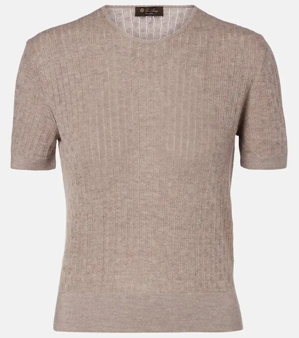 Loro Piana Maple Cashmere And Silk Ribbed Sweater - Beige