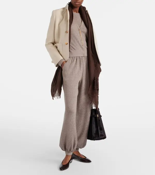 Loro Piana Maple Cashmere And Silk Ribbed Sweater