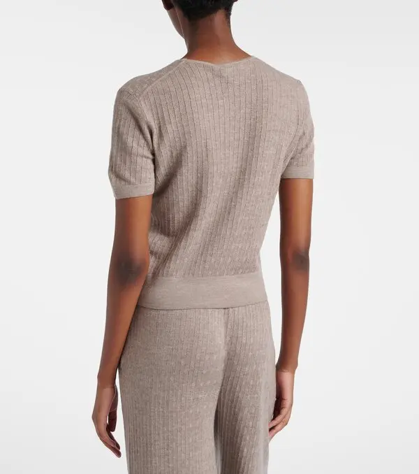 Loro Piana Maple Cashmere And Silk Ribbed Sweater