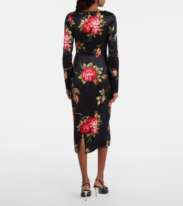 Dolce & Gabbana Floral Print Midi Dress - Multicoloured
