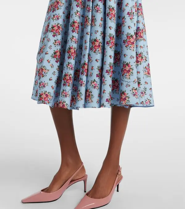 Dolce & Gabbana Floral Silk-blend Midi Dress
