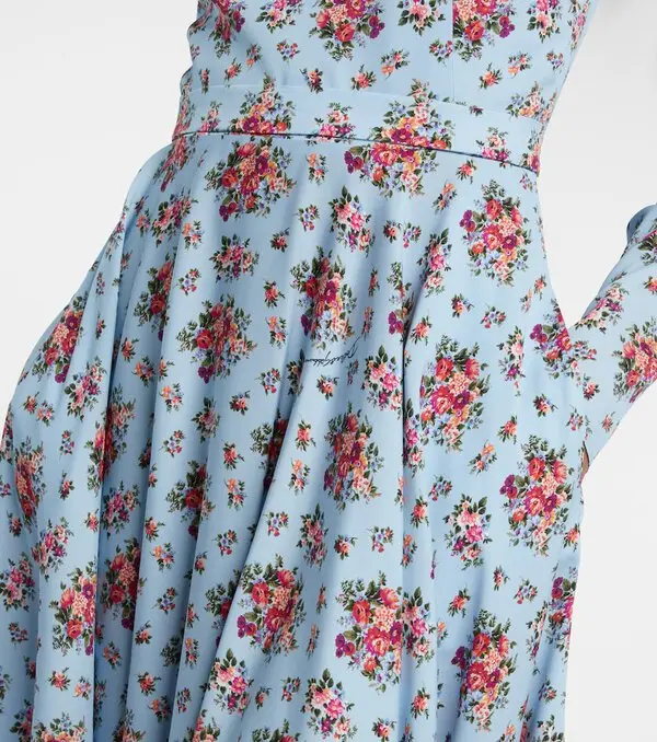 Dolce & Gabbana Floral Silk-blend Midi Dress