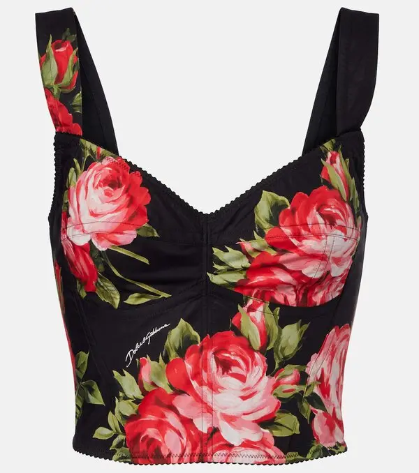 Dolce & Gabbana Floral Bustier Top