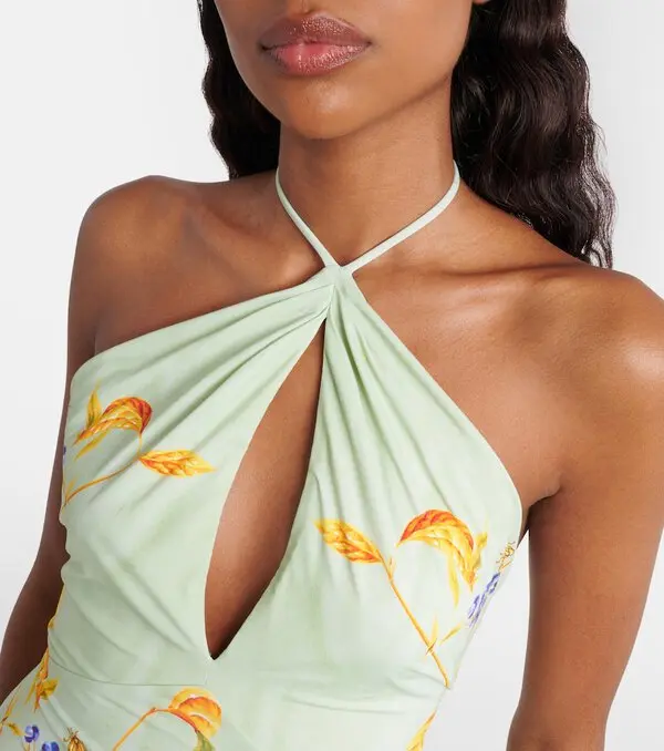 Roberto Cavalli Floral Halter Neck Jumpsuit