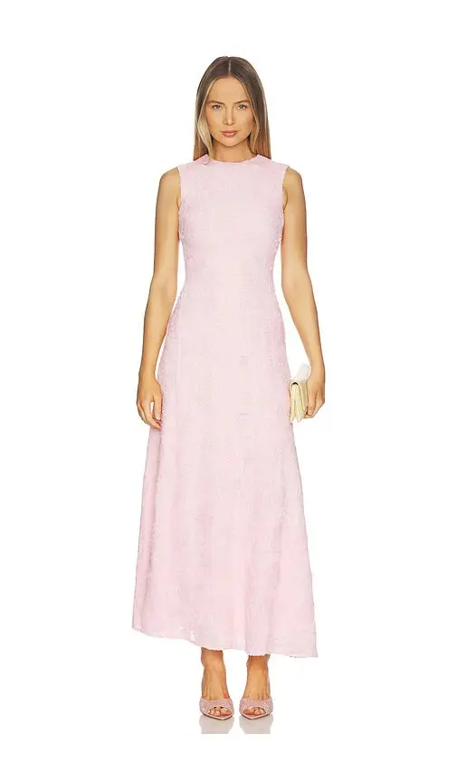 ROTATE BY BIRGER CHRISTENSEN Mesh Maxi Dress - Rose
