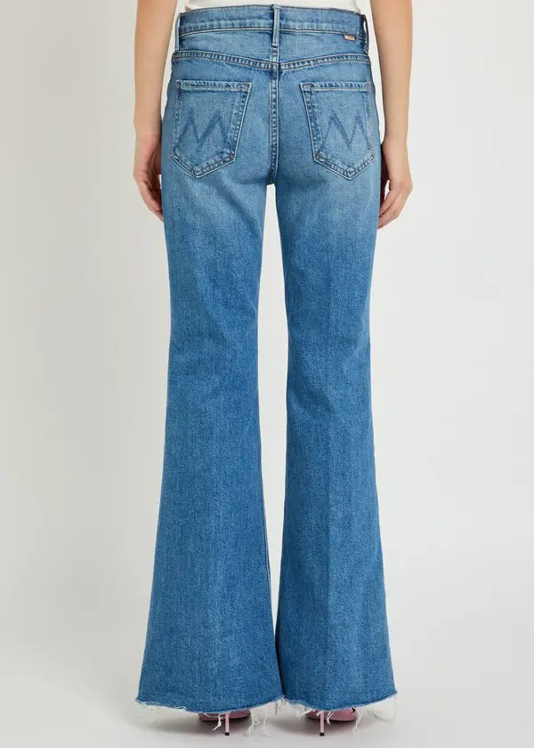 MOTHER The Doozy Fray Flared-leg Jeans - Blue
