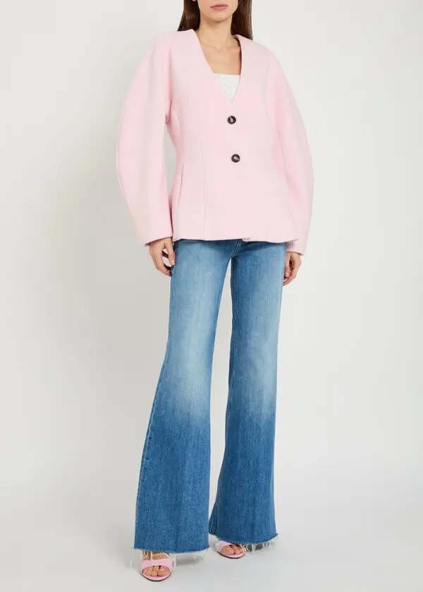 MOTHER The Doozy Fray Flared-leg Jeans - Blue