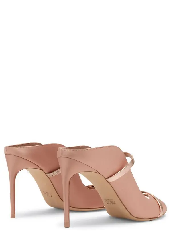 MALONE SOULIERS Noah 90 Satin Heeled Sandals - Nude