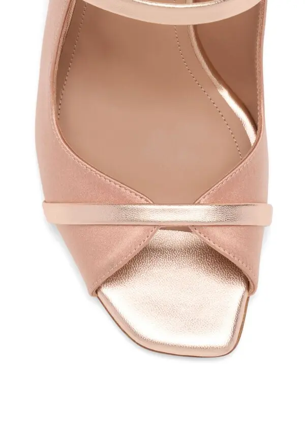 MALONE SOULIERS Noah 90 Satin Heeled Sandals - Nude