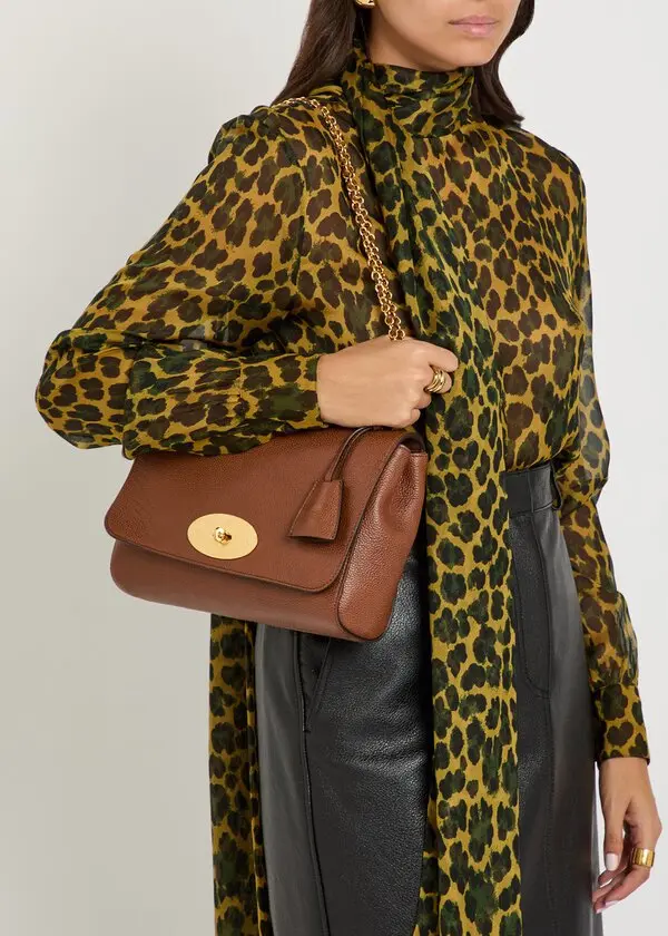 Mulberry Lily Medium Grained Leather Shoulder Bag - Tan