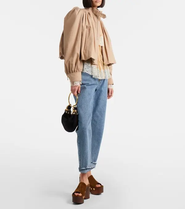 GIANVITO ROSSI Ardea Embellished Suede Wedges
