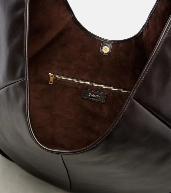 Saint Laurent Mombasa Large Leather Shoulder Bag