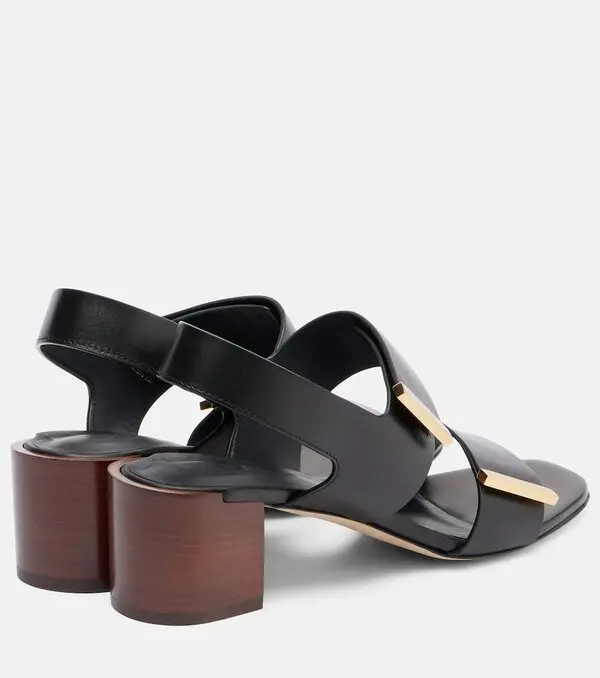 TOD'S Calf Leather Sandals With Velcro® Fastening