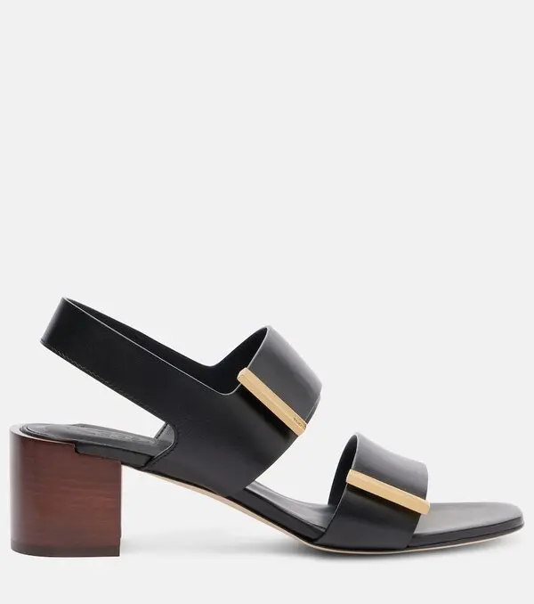 TOD'S Calf Leather Sandals With Velcro® Fastening