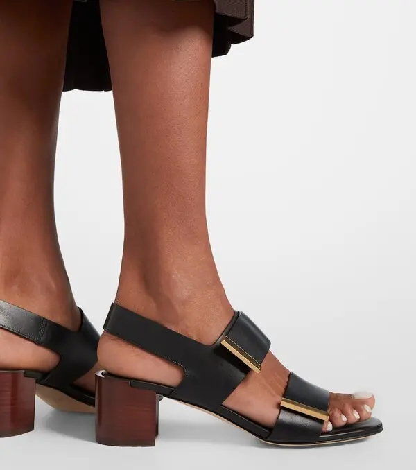 TOD'S Calf Leather Sandals With Velcro® Fastening