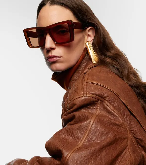 Saint Laurent Sl 900 Howl Square Sunglasses - Brown