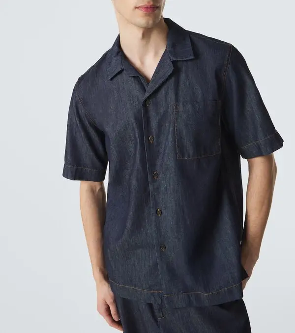 Dries Van Noten Cotton Denim Bowling Shirt