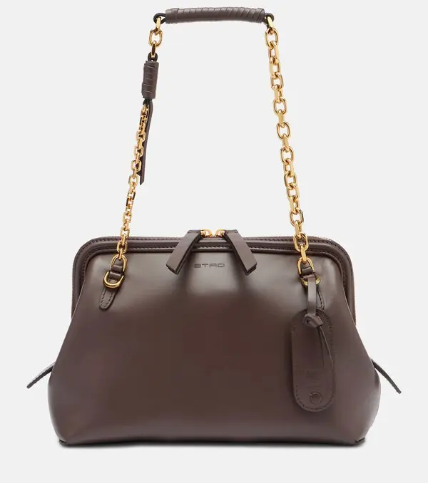 Etro Leather Shoulder Bag - Brown