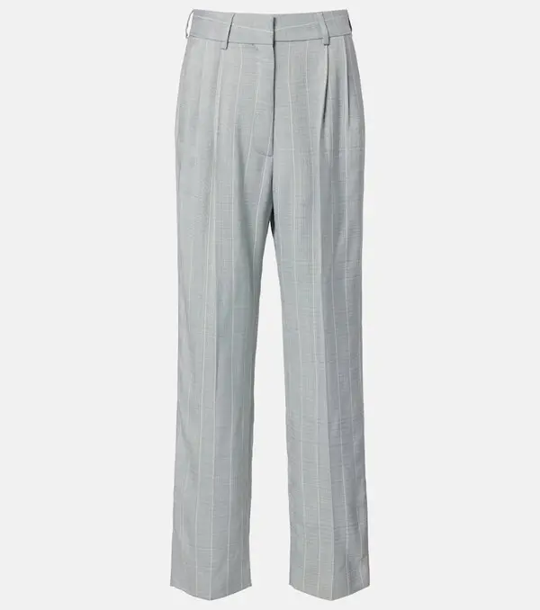 BLAZÉ MILANO Striped Tailored Trousers - Grey