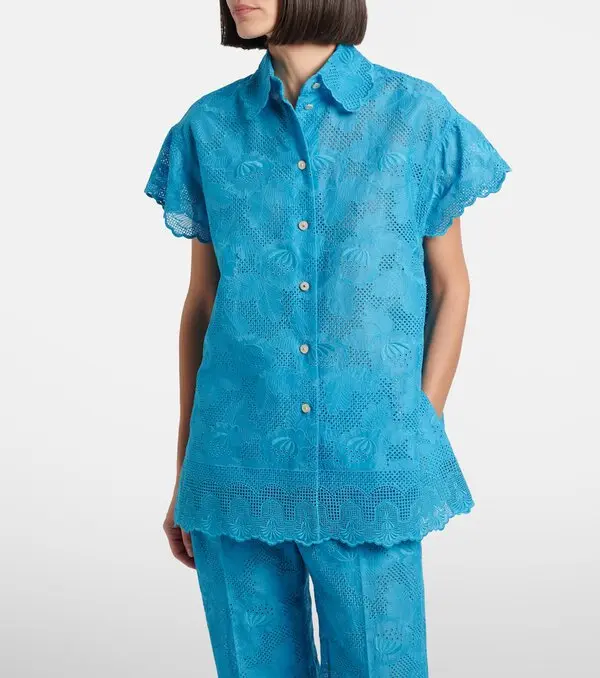 Valentino Garavani Embroidered Cotton Shirt