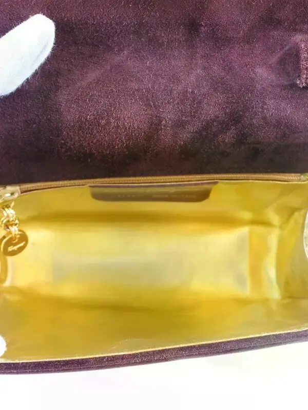 FERRAGAMO Suede Chain Satchel