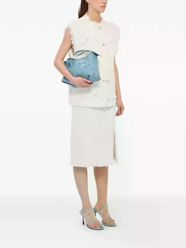 MSGM Midi Skirt With Frayed Trim