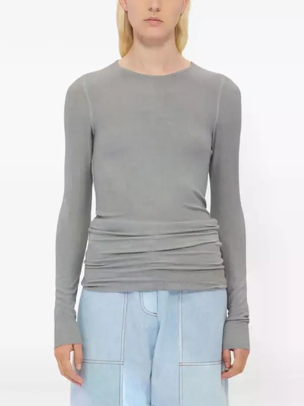 MSGM Long Sleeve Ribbed Top
