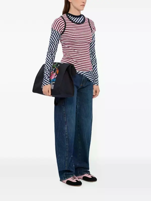 MSGM Striped Long-sleeved Top