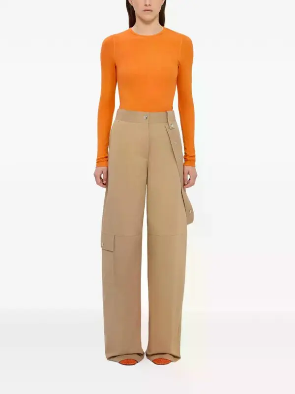 MSGM Beige Pocket Detail Trousers