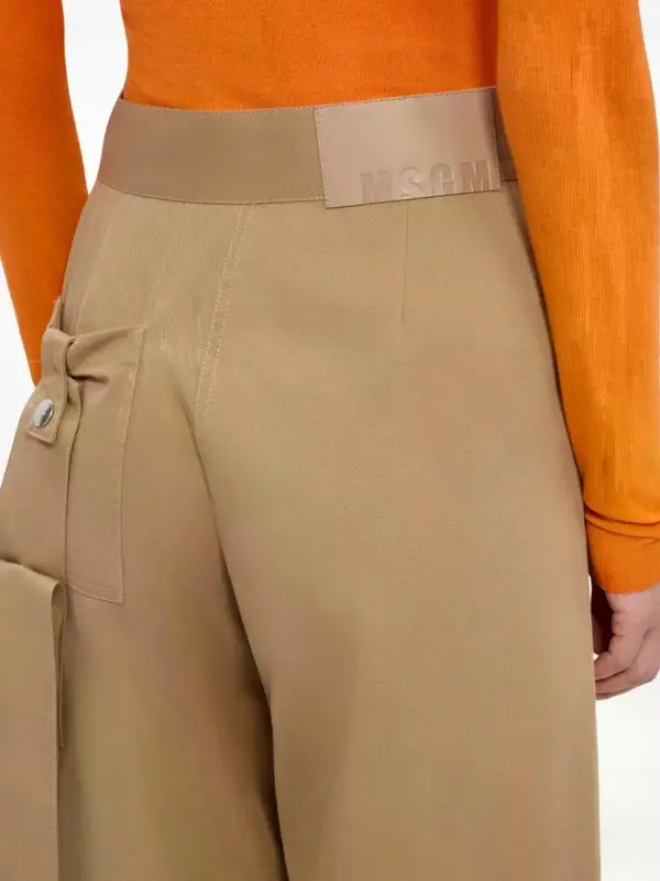 MSGM Beige Pocket Detail Trousers
